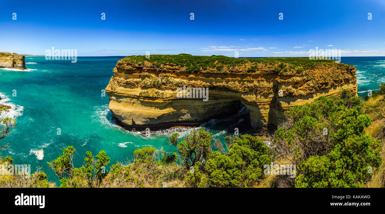 All shades of blue of the Pacific ocean. The Australian coast Stock ...