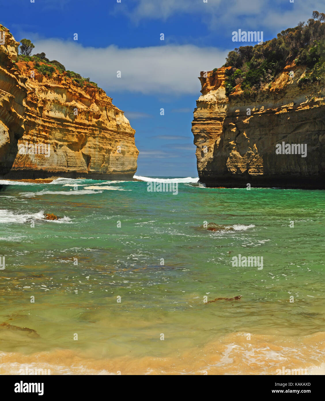 All shades of blue of the Pacific ocean. The Australian coast Stock ...