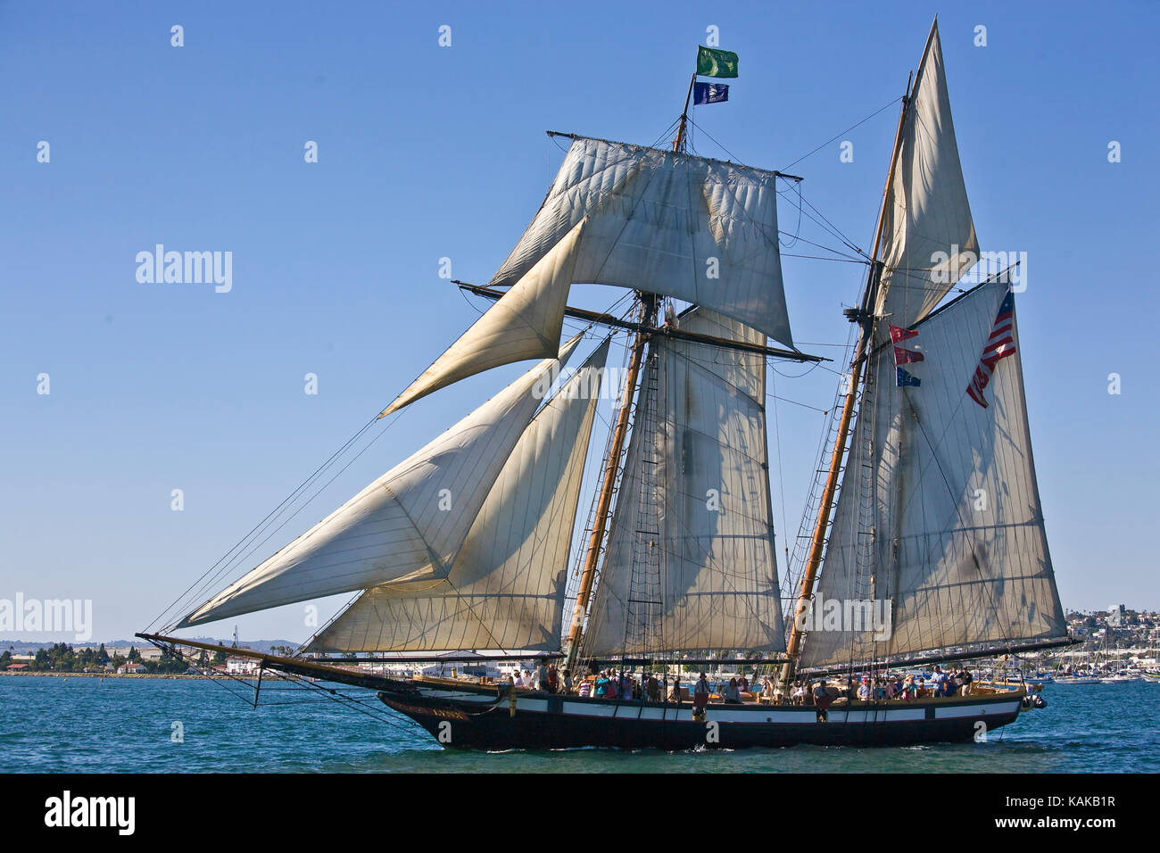 Tall Ship Lynx at the Festival of Sail in San Diego, CA US. Lynx is an ...
