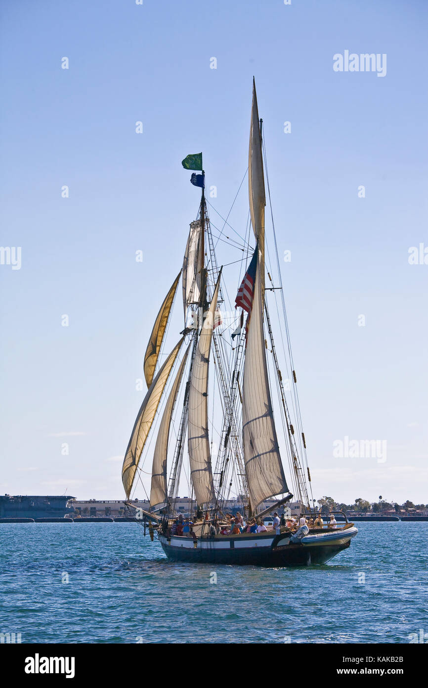 Tall Ship Lynx at the Festival of Sail in San Diego, CA US. Lynx is an ...