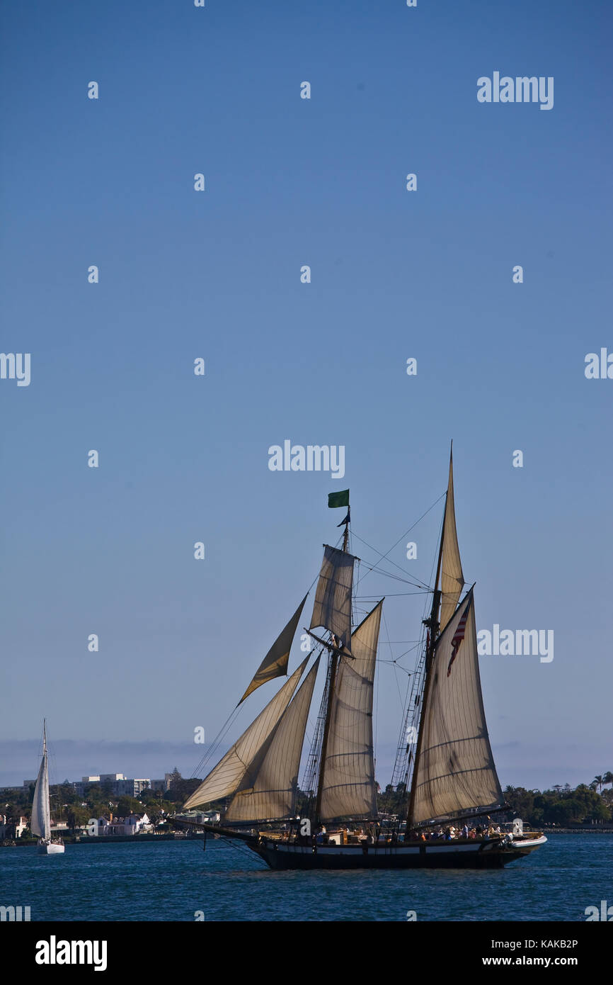 Tall Ship Lynx at the Festival of Sail in San Diego, CA US. Lynx is an ...