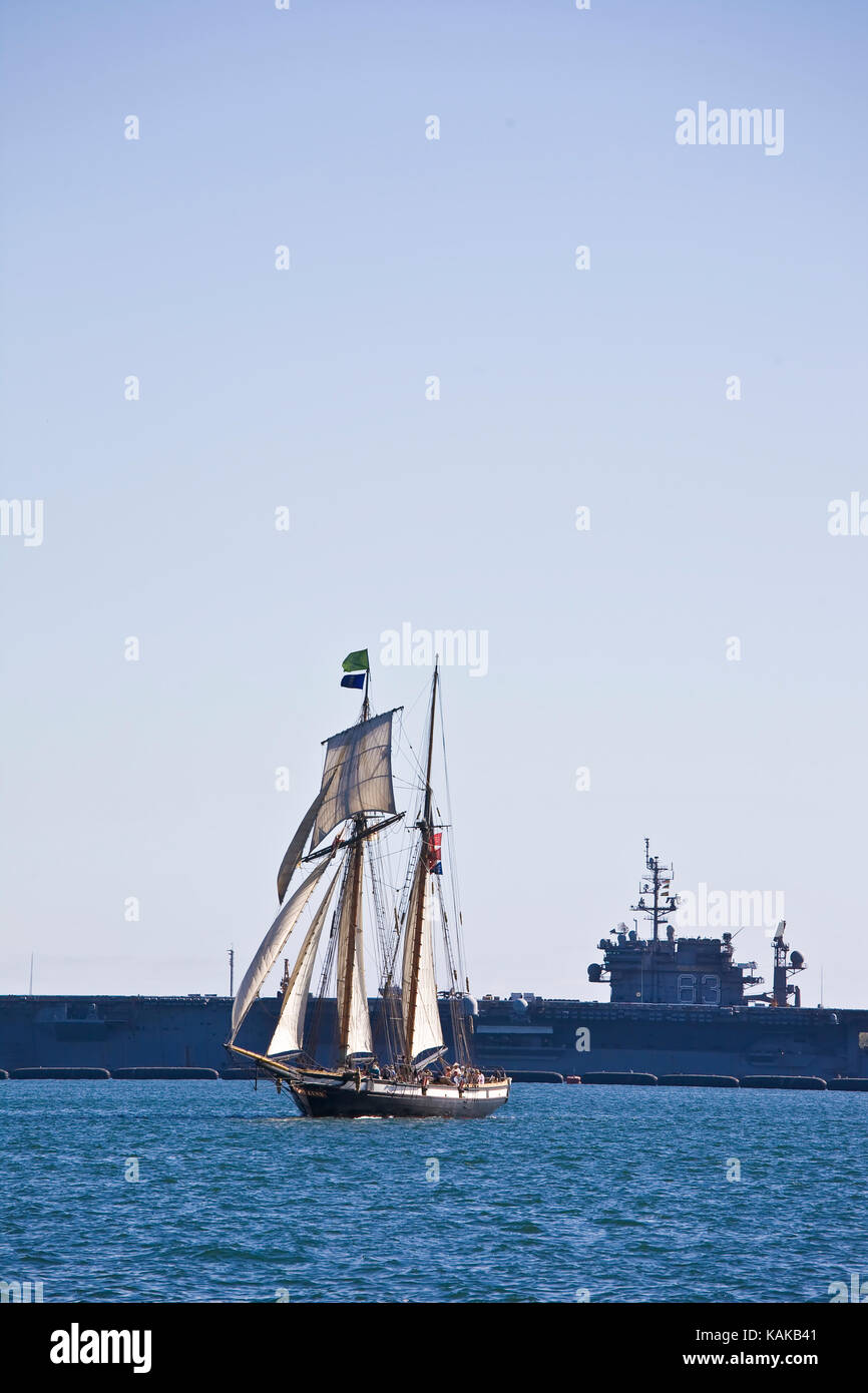 Tall Ship Lynx at the Festival of Sail in San Diego, CA US. Lynx is an ...