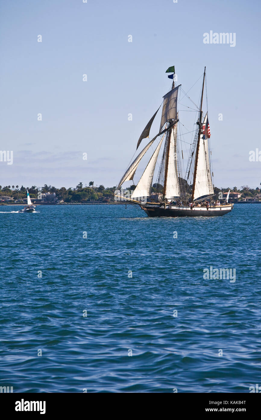 Tall Ship Lynx at the Festival of Sail in San Diego, CA US. Lynx is an ...