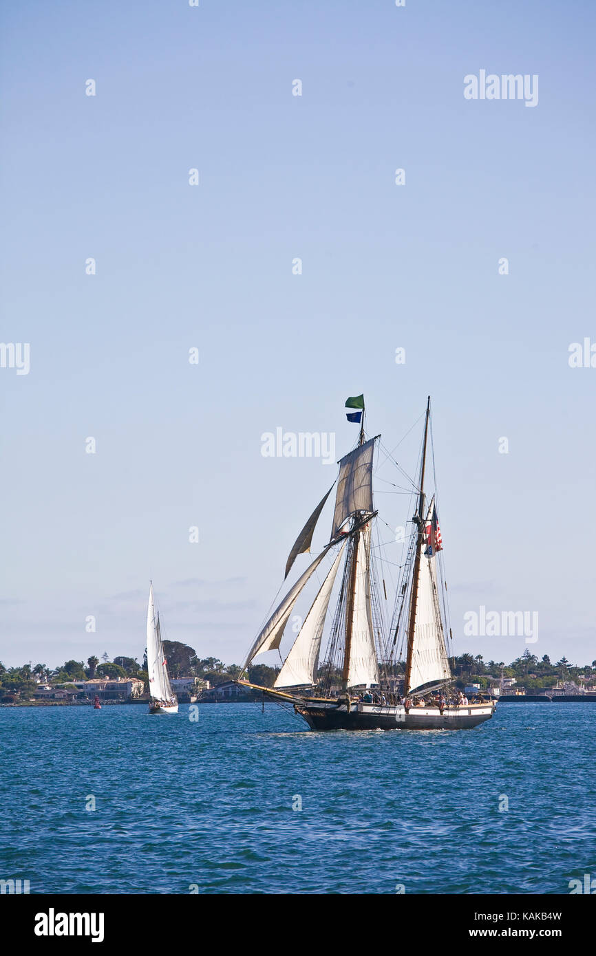 Tall Ship Lynx at the Festival of Sail in San Diego, CA US. Lynx is an ...