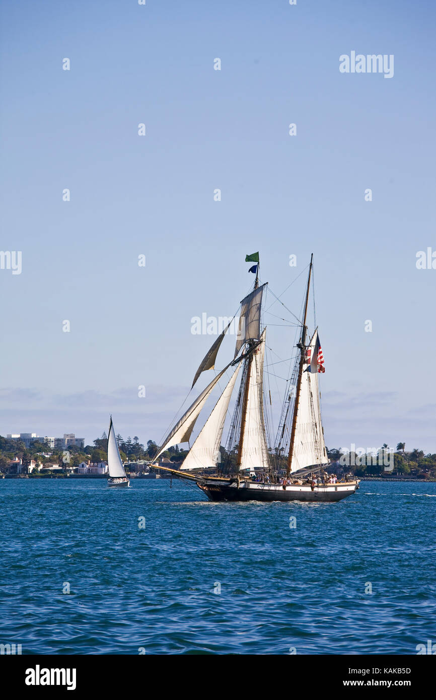 Tall Ship Lynx at the Festival of Sail in San Diego, CA US. Lynx is an ...