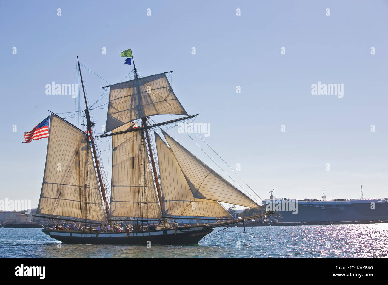 Tall Ship Lynx at the Festival of Sail in San Diego, CA US. Lynx is an ...