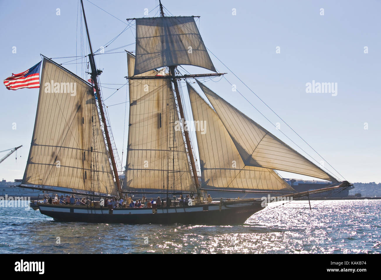 Tall Ship Lynx at the Festival of Sail in San Diego, CA US. Lynx is an ...