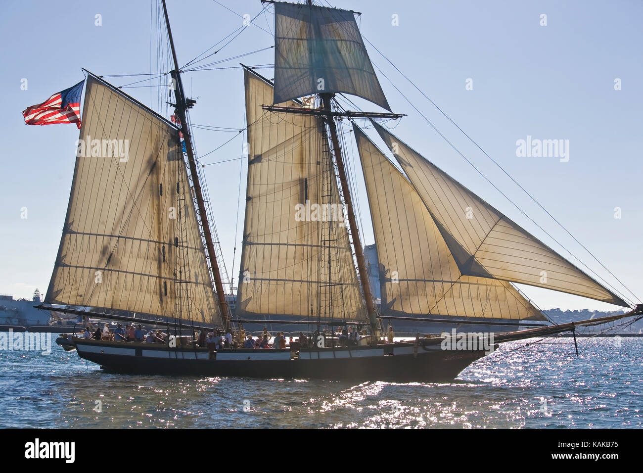 Tall Ship Lynx at the Festival of Sail in San Diego, CA US. Lynx is an ...