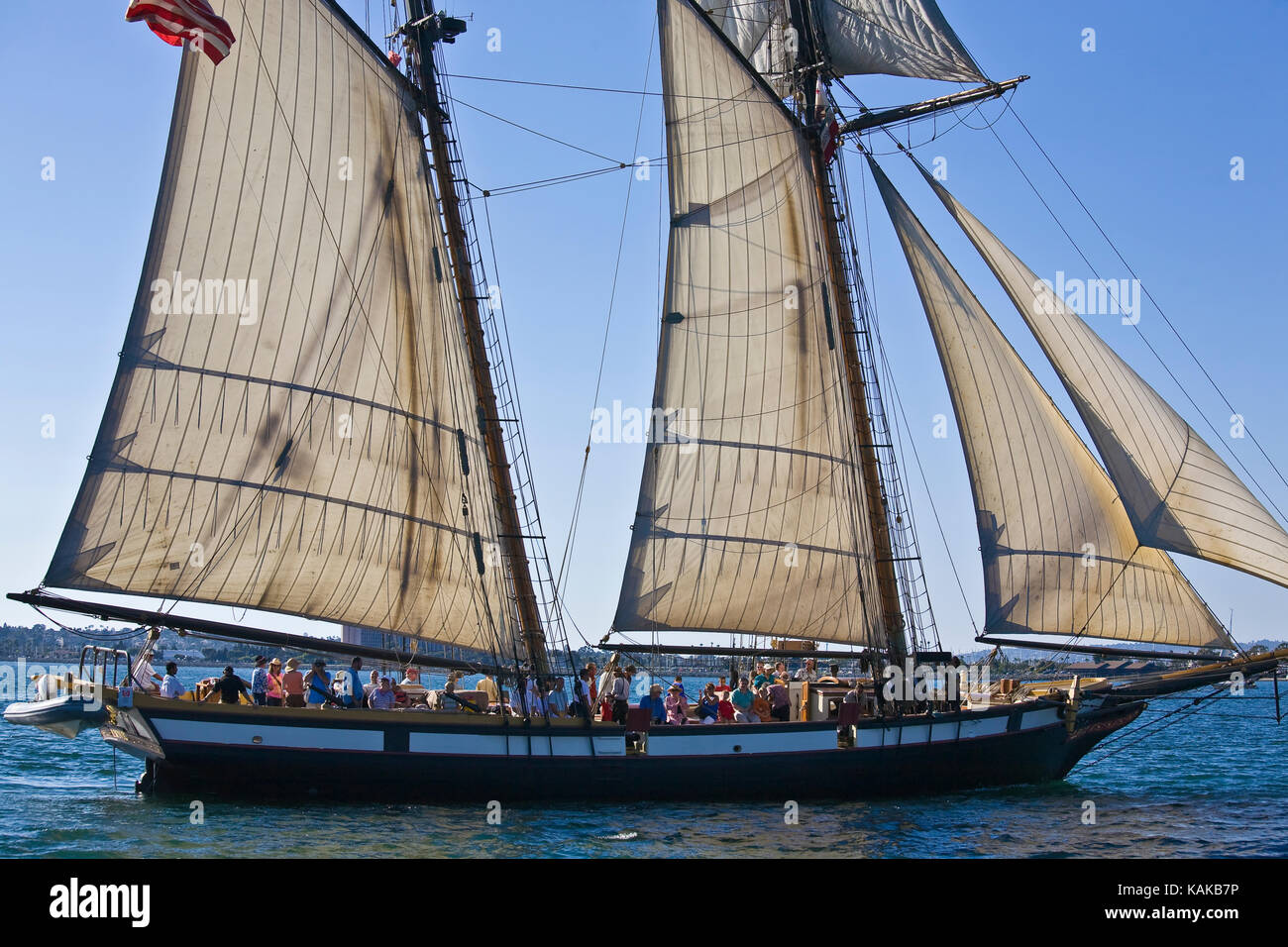 Tall Ship Lynx at the Festival of Sail in San Diego, CA US. Lynx is an ...