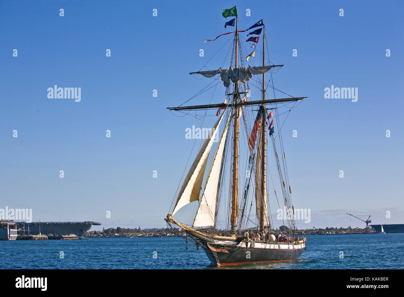 Tall Ship Lynx at the Festival of Sail in San Diego, CA US. Lynx is an ...