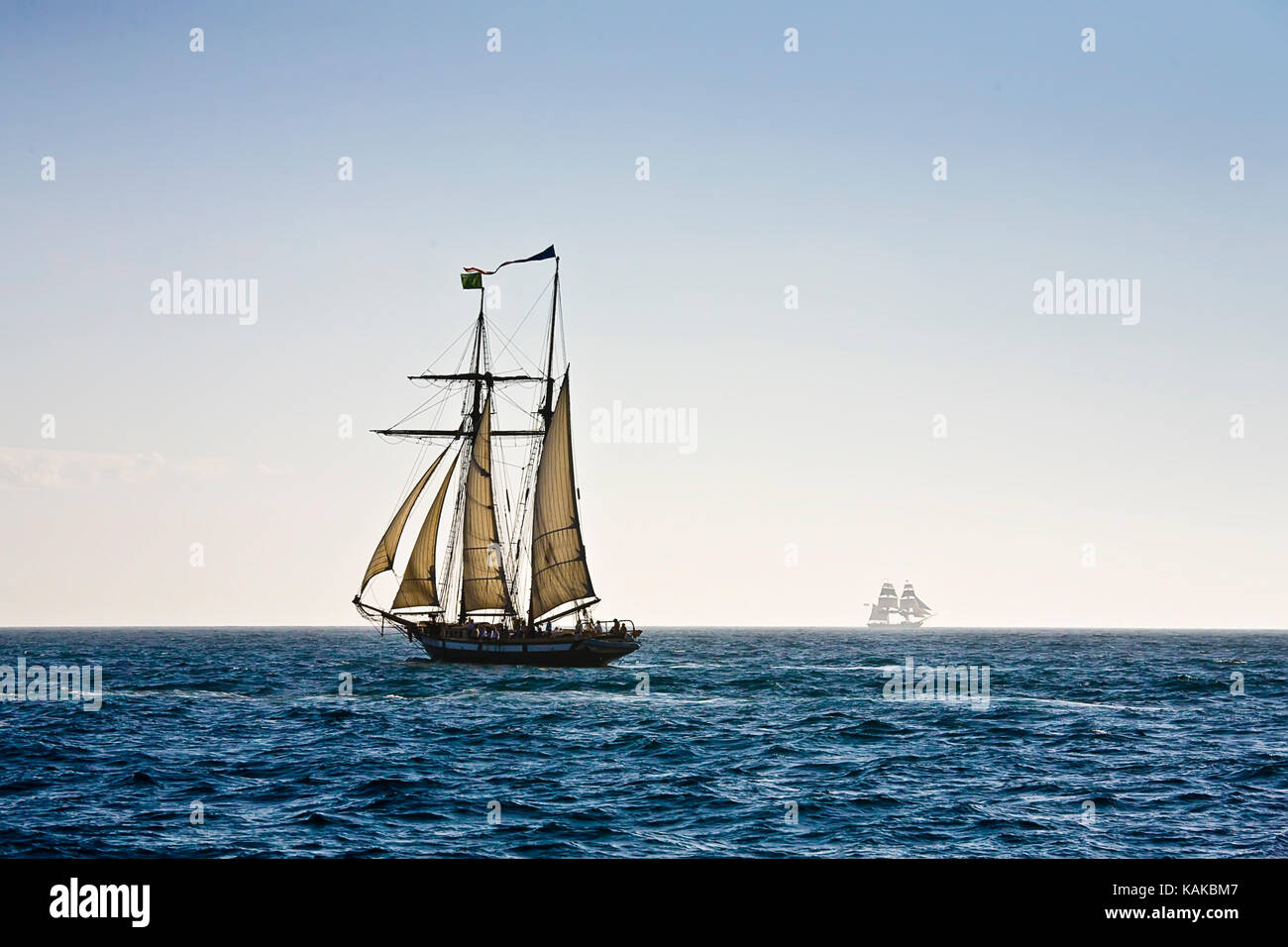 Tall Ship Lynx under sail off of Dana Point, CA US, with Tall Ship ...