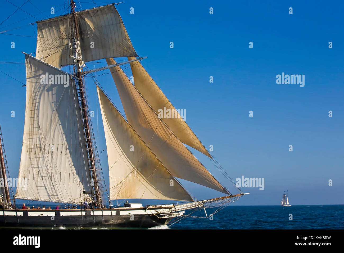 Tall Ship Lynx under sail off of Dana Point, CA US, with Tall Ship ...