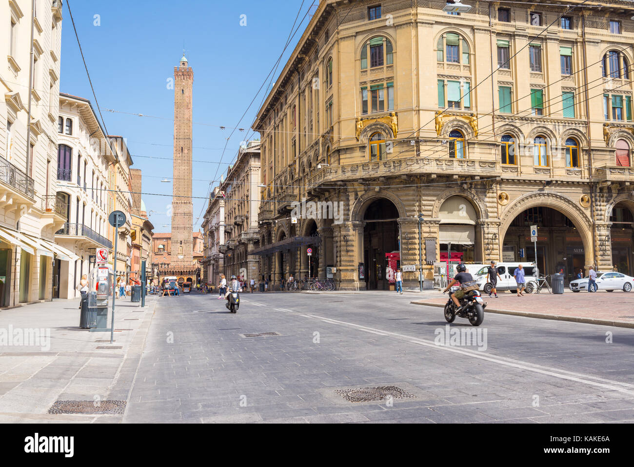 "Via Rizzoli" one of the main street in the historical centre of ...