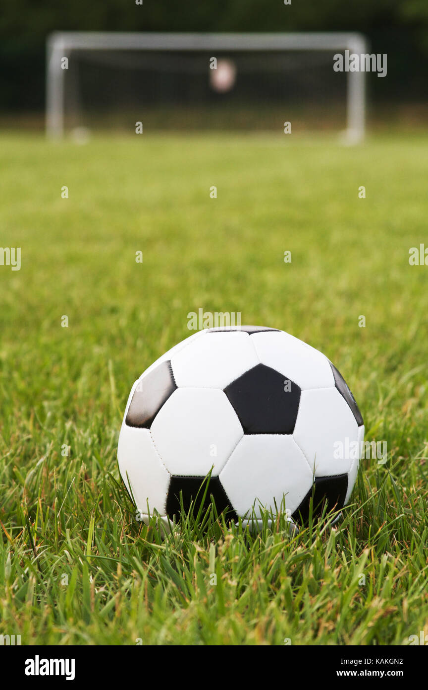 Soccer Ball and Goal Stock Photo - Alamy