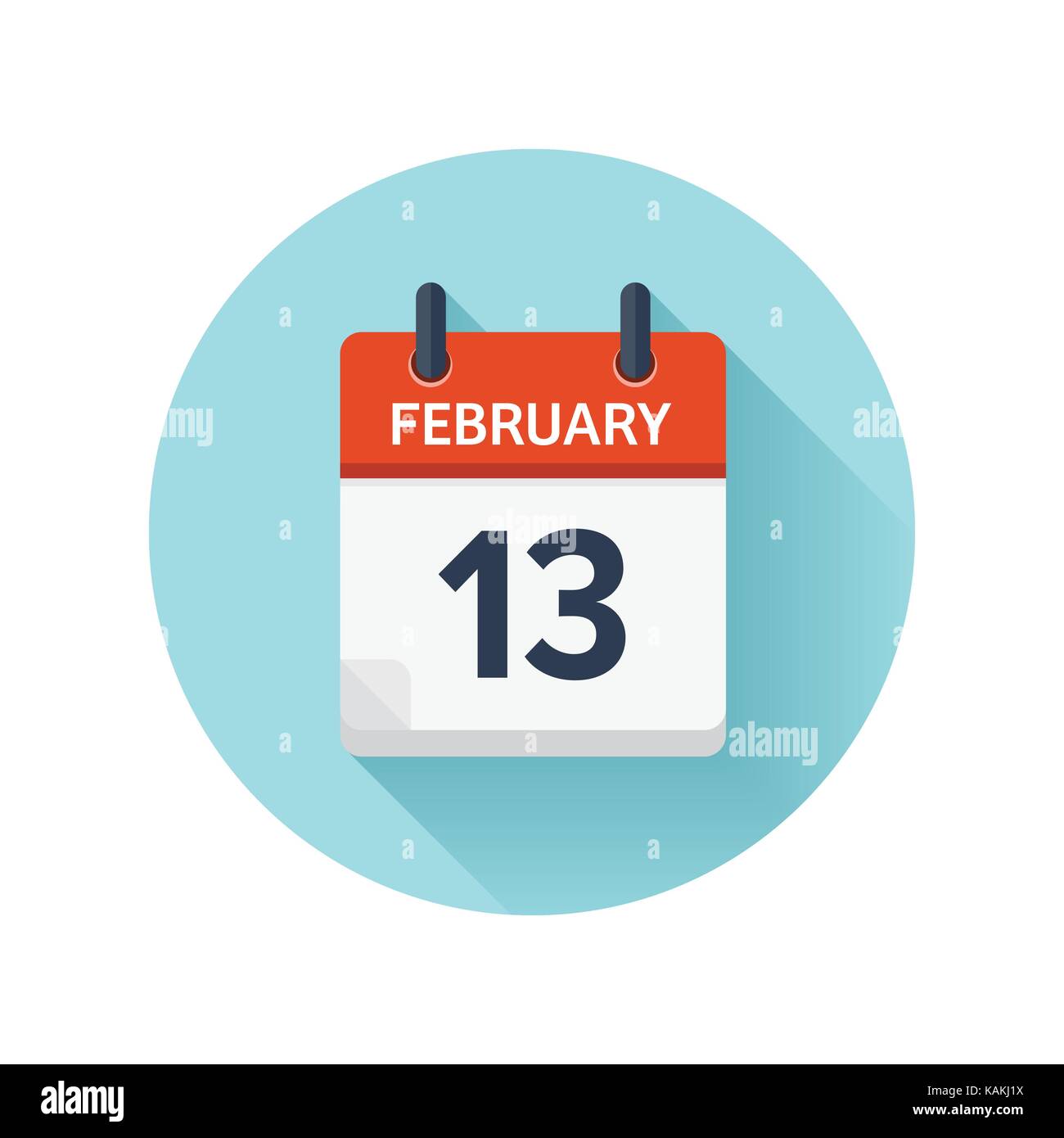 13 february icon Cut Out Stock Images & Pictures - Alamy