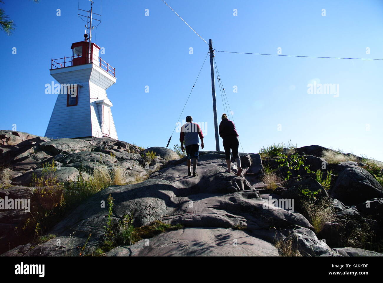 A walk to the lighthouse Stock Photo - Alamy
