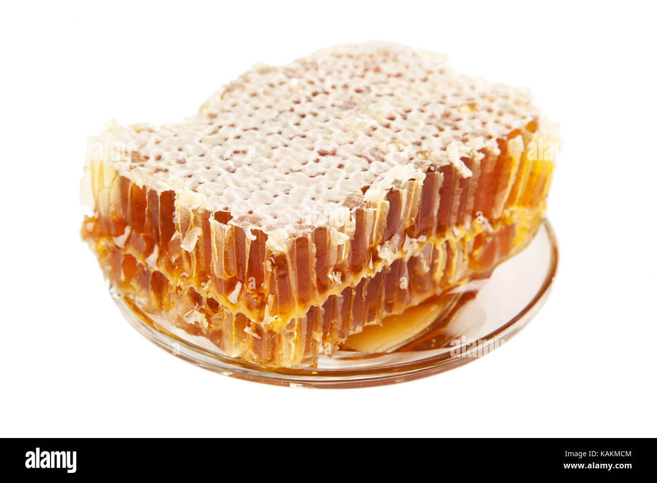 Honeycomb isolated on white background Stock Photo - Alamy