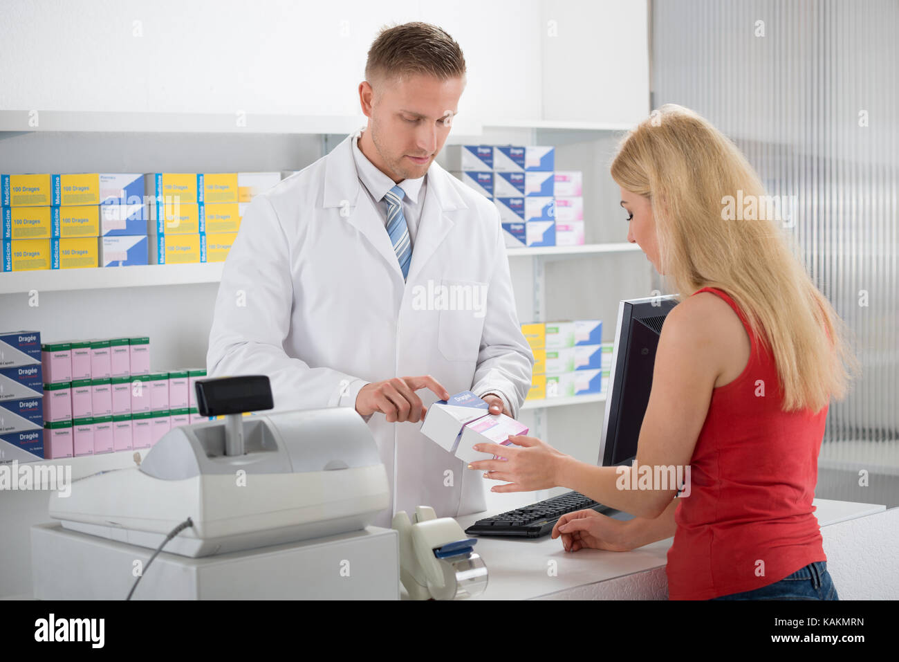 Pharmacy counter shelf hi-res stock photography and images - Alamy
