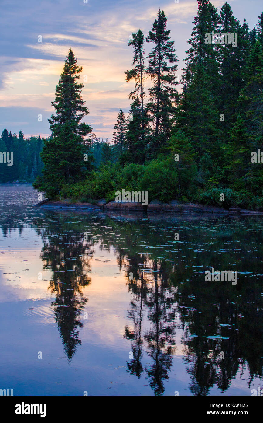 Canoe rabaska in Mauricie National Park Stock Photo - Alamy