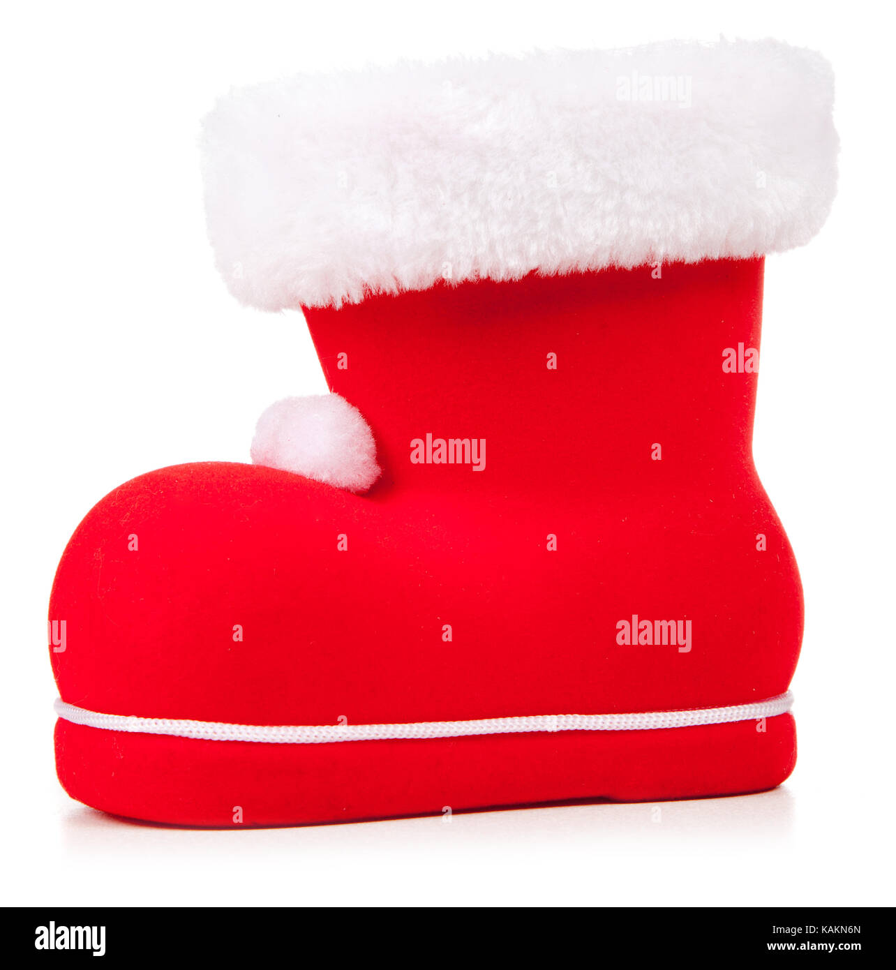 Santa's shoe isolated on white background Stock Photo - Alamy