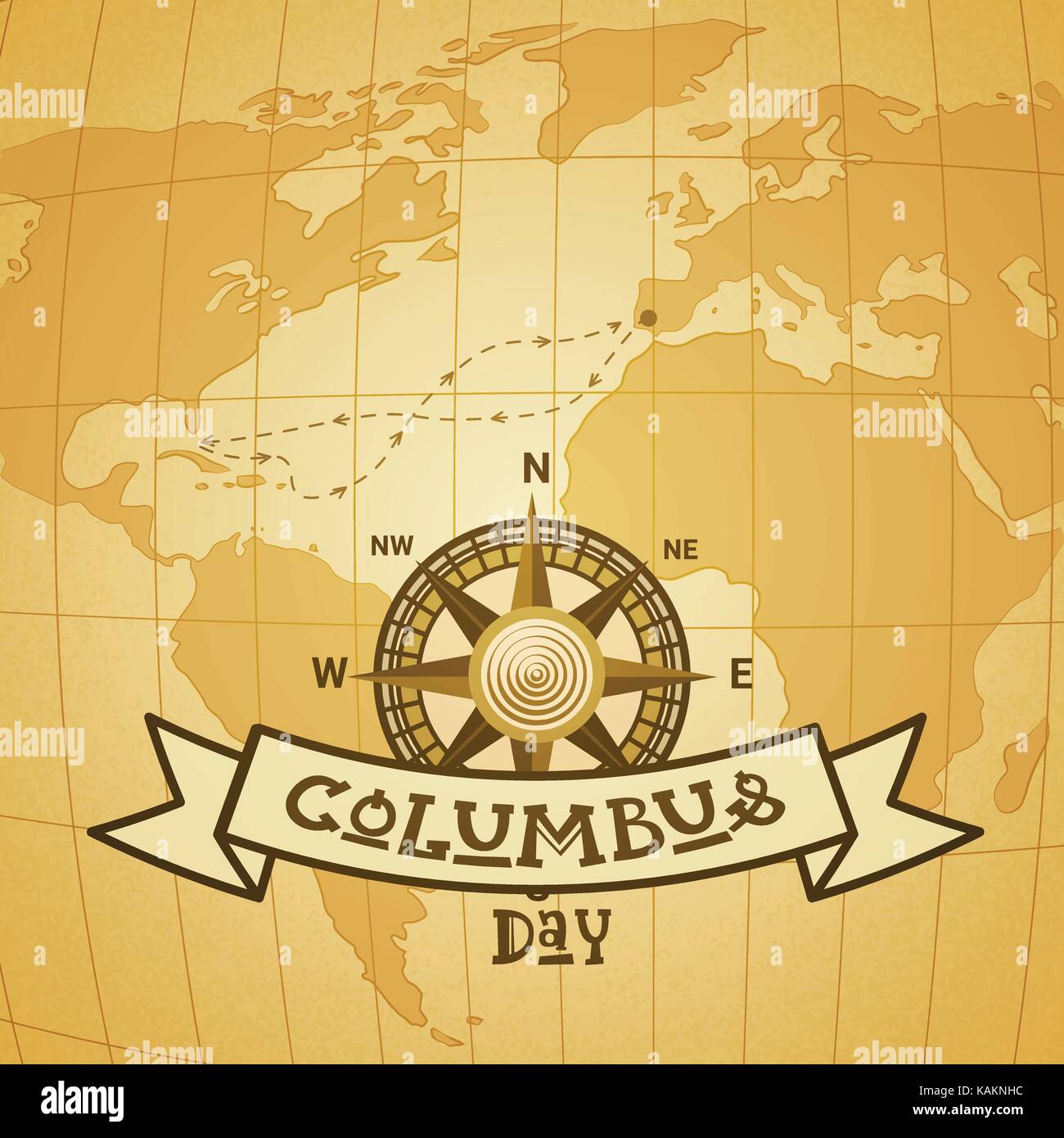 Vintage map united states compass Stock Vector Images - Alamy