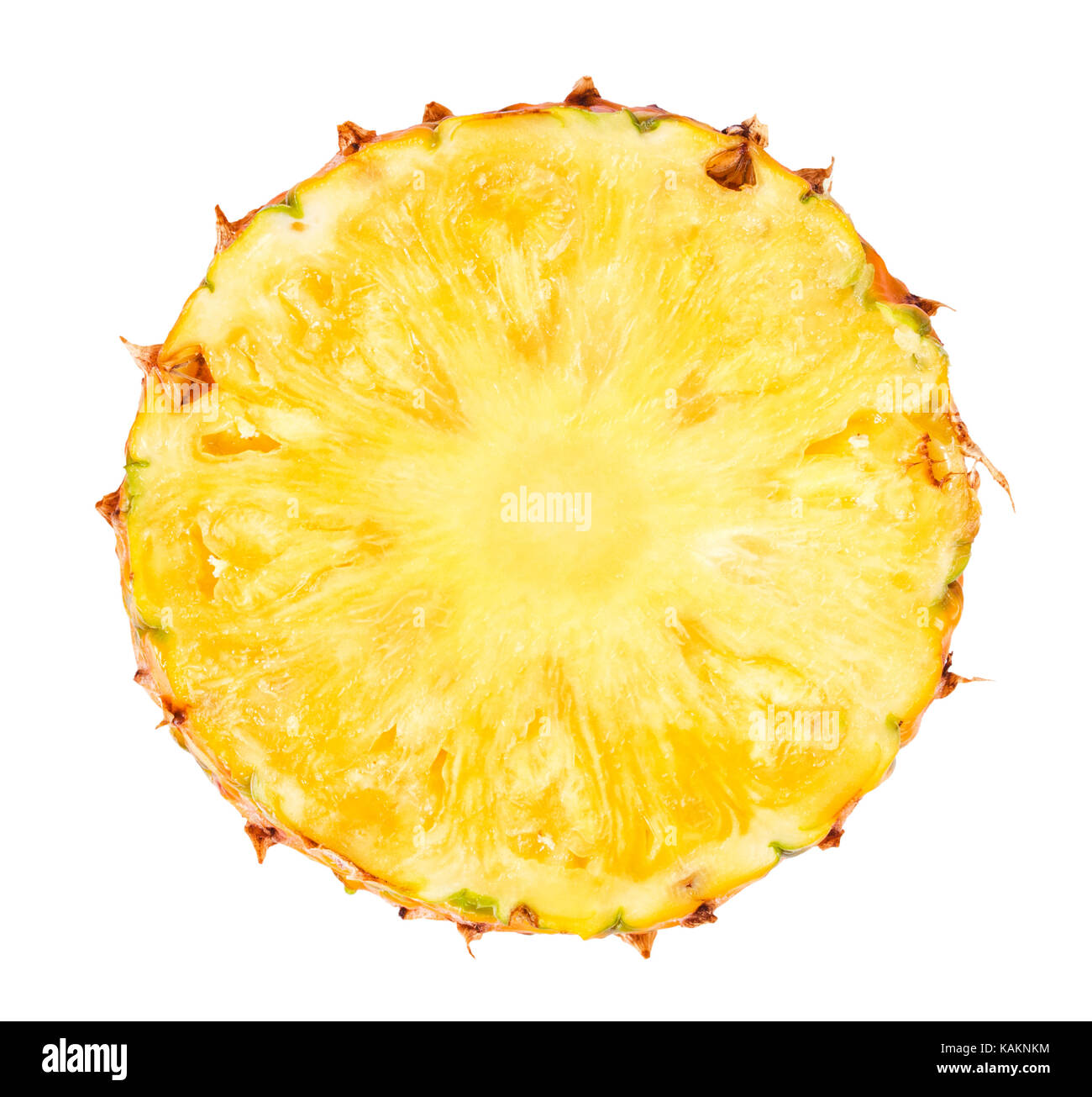 Pineapple slice isolated on white background Stock Photo - Alamy