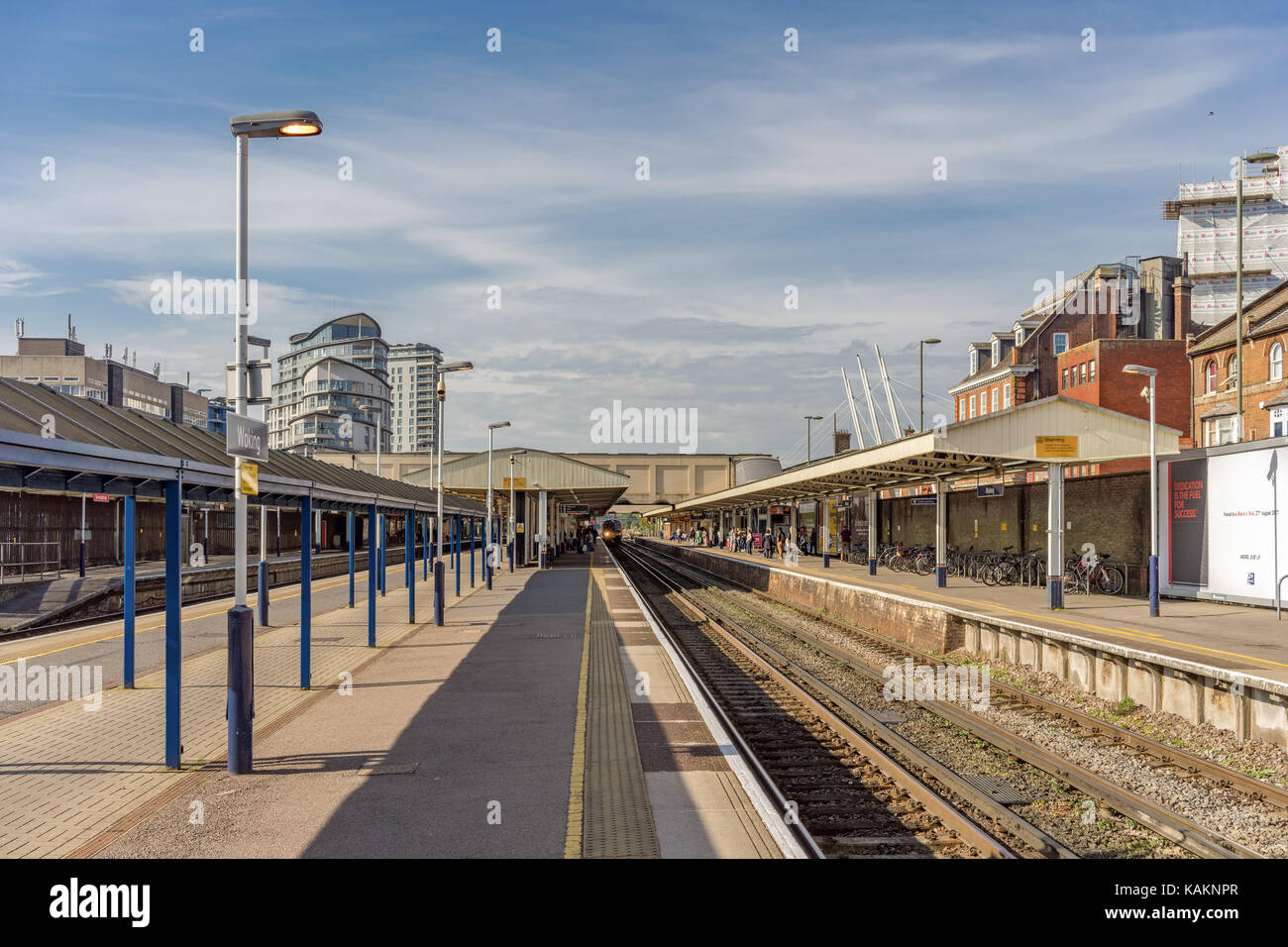 Woking railway station in Surrey on the Waterloo mainline Stock Photo ...