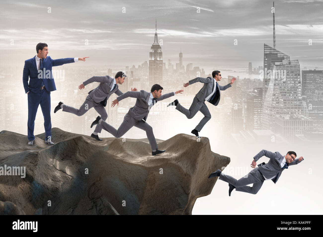 Businessman making poor decisions in business Stock Photo - Alamy