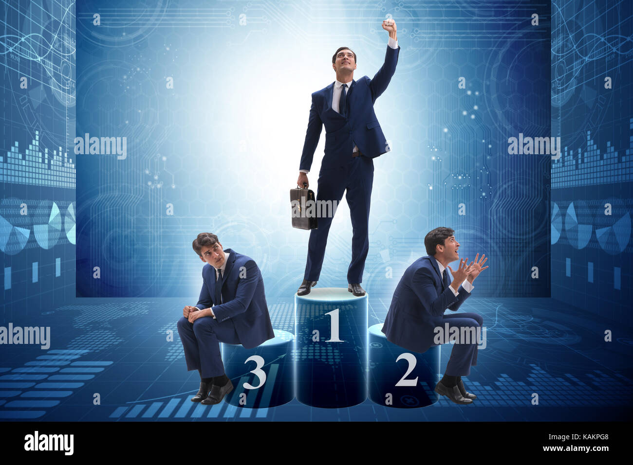 Businessman after successful transaction in business Stock Photo - Alamy