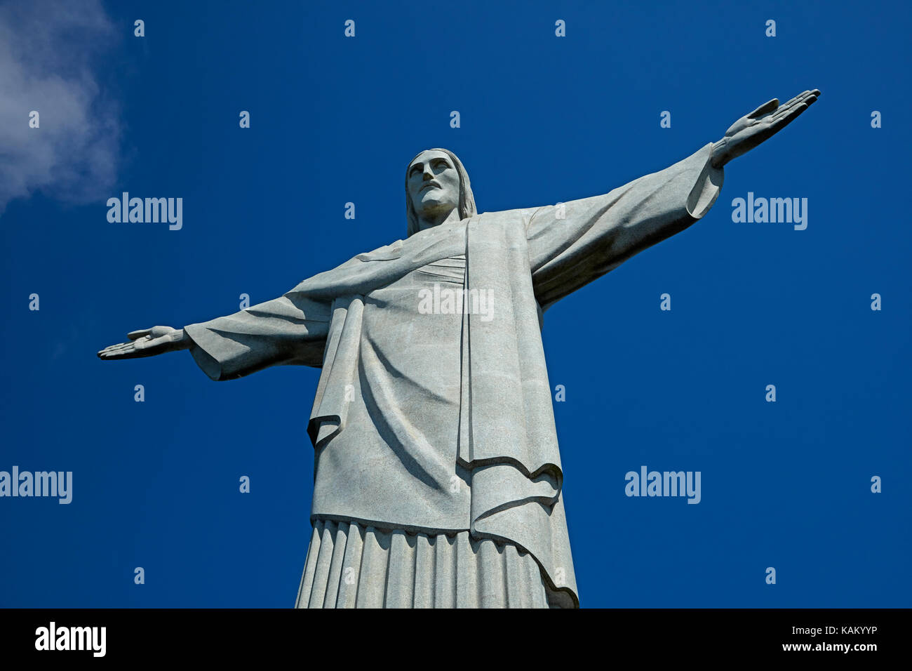 Giant statue of Christ the Redeemer atop Corcovado, Rio de Janeiro ...