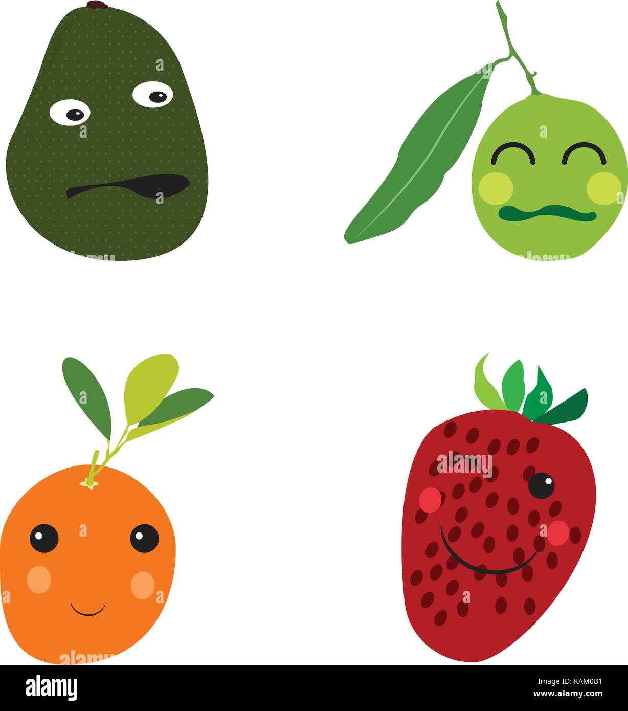 Set of fruits Stock Vector Image & Art - Alamy