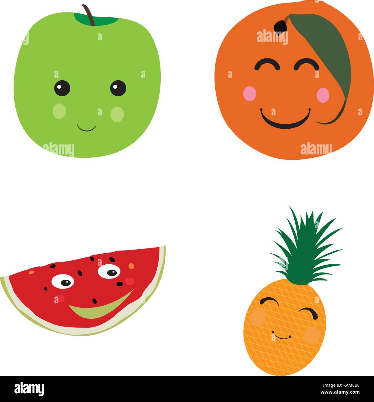 Set of fruits Stock Vector Image & Art - Alamy