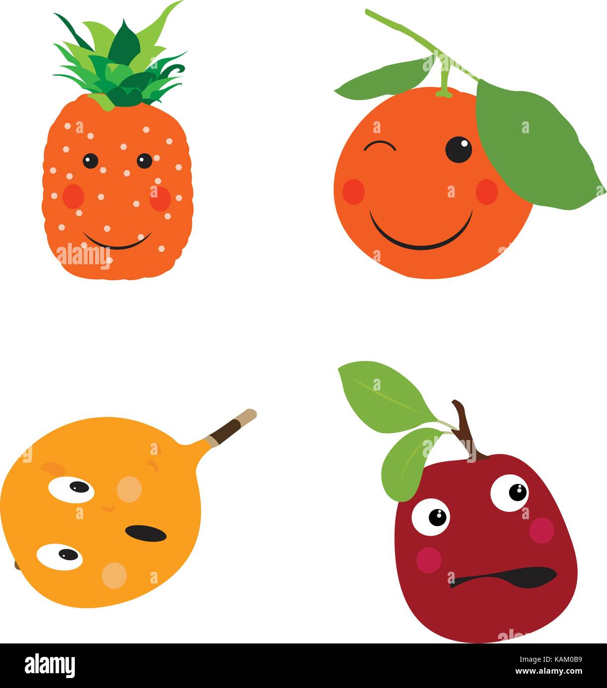 Set of fruits Stock Vector Image & Art - Alamy