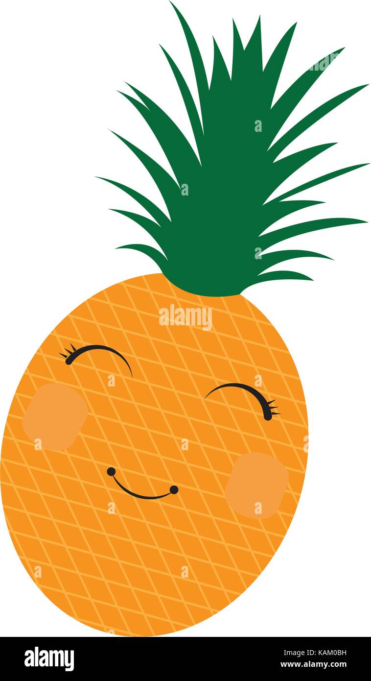 Isolated happy pineapple Stock Vector Image & Art - Alamy