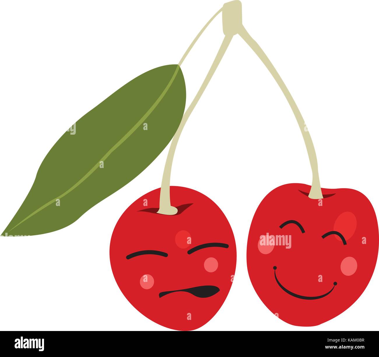 Isolated happy cherry Stock Vector Image & Art - Alamy