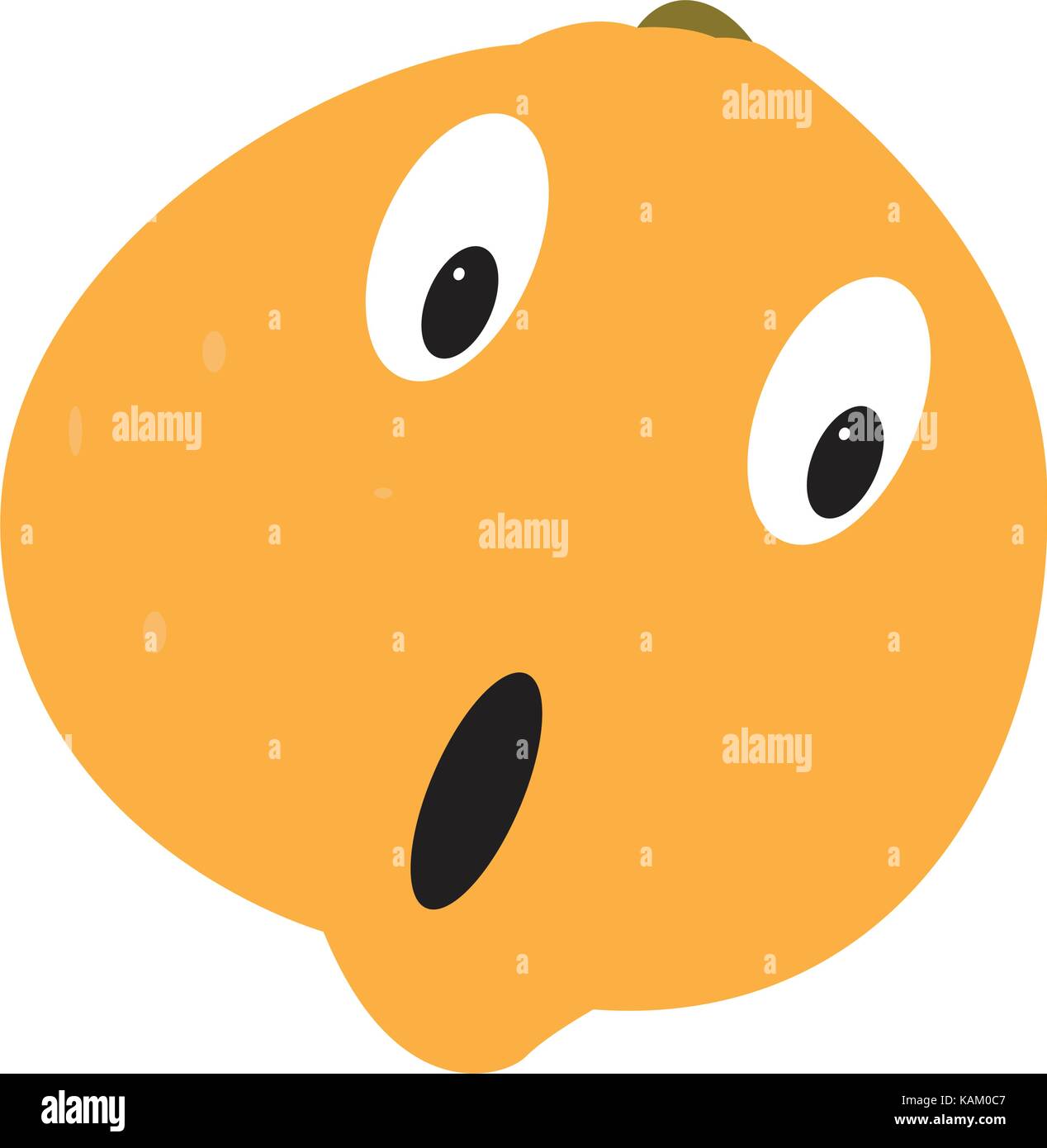 Isolated surprised orange Stock Vector Image & Art - Alamy