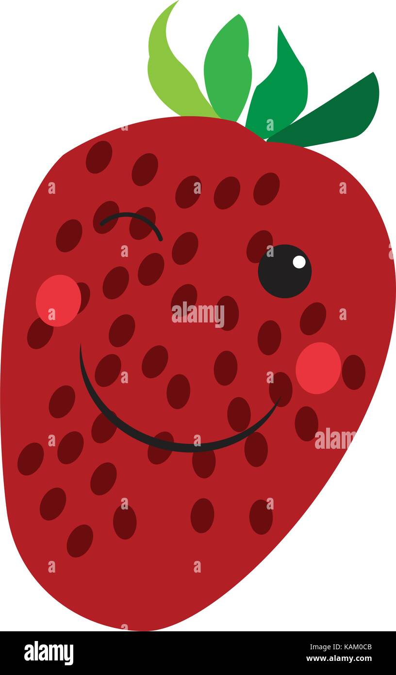 Isolated happy strawberry Stock Vector Image & Art - Alamy