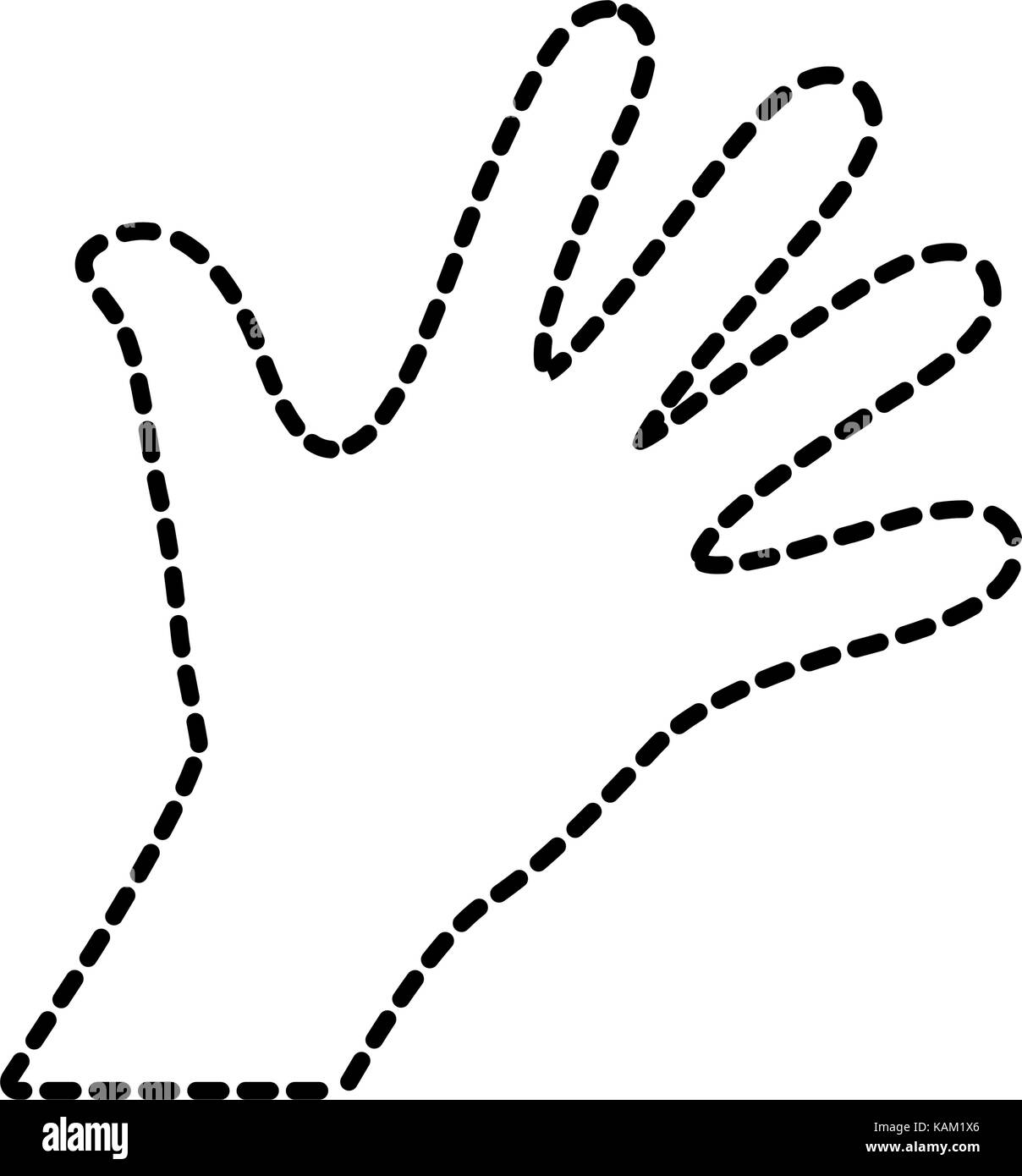 pictogram hand sticker vector illustration Stock Vector Image & Art - Alamy