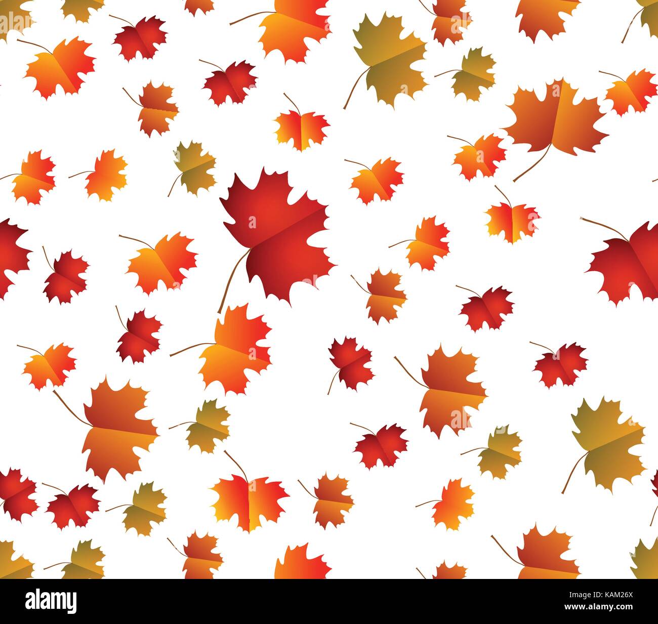 Seamless pattern with colorful autumn leaves Stock Vector Image & Art ...