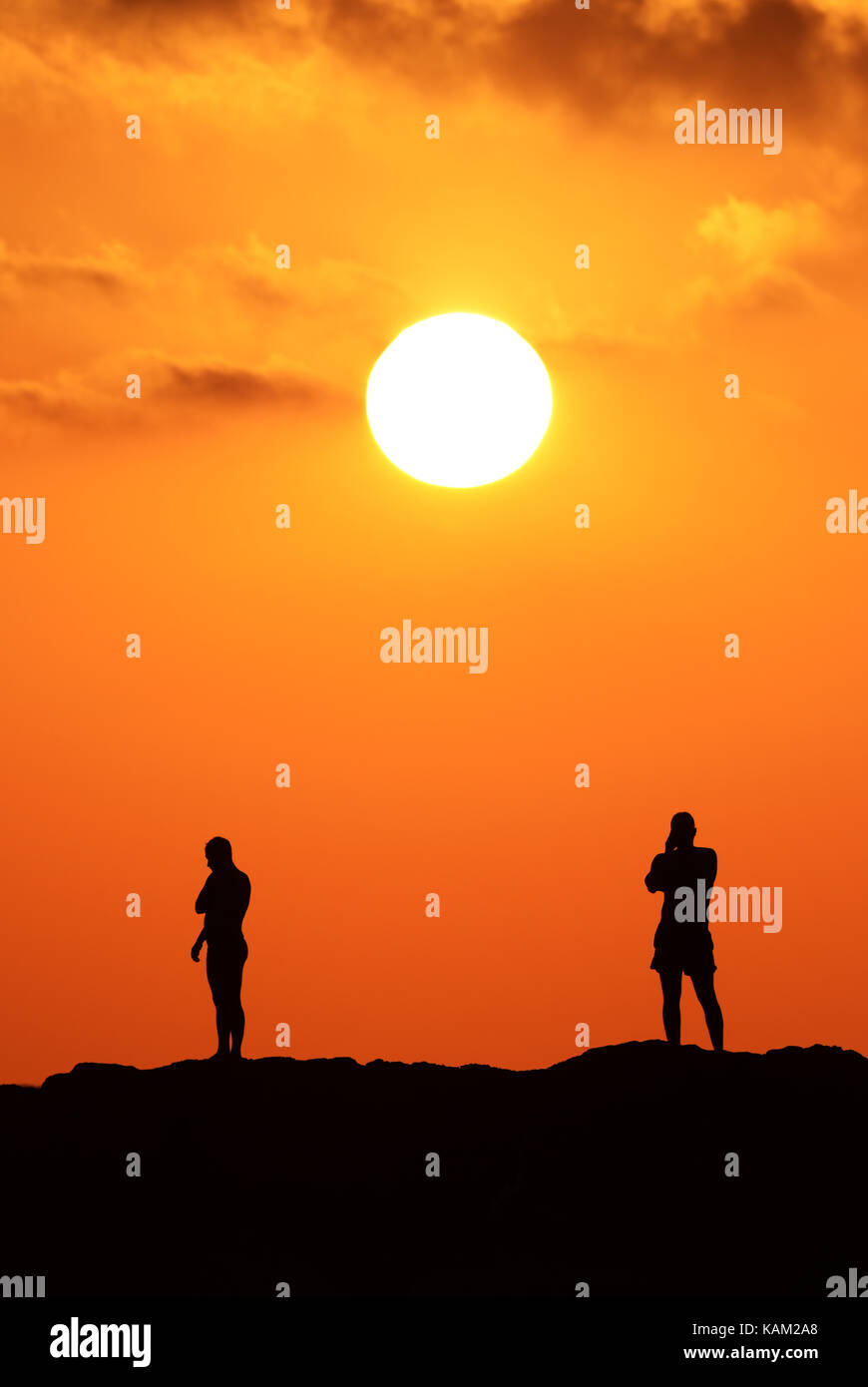 A beautiful sunset at the beach in Tel-Aviv, Israel Stock Photo - Alamy