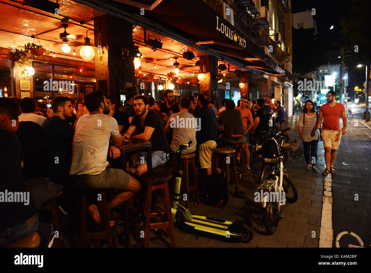 The vibrant Louis Bar in Tel-Aviv Stock Photo - Alamy