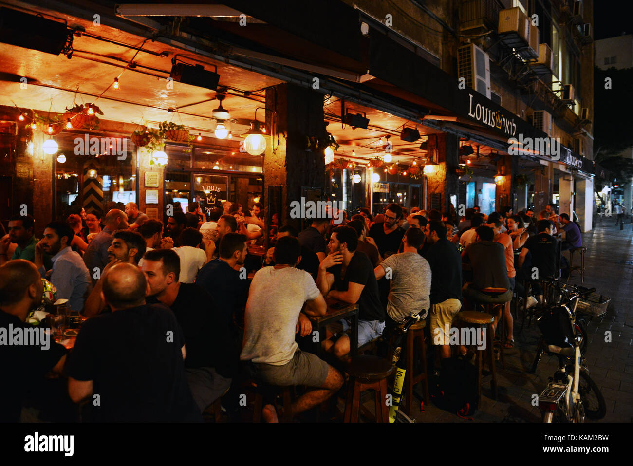 The vibrant Louis Bar in Tel-Aviv Stock Photo - Alamy
