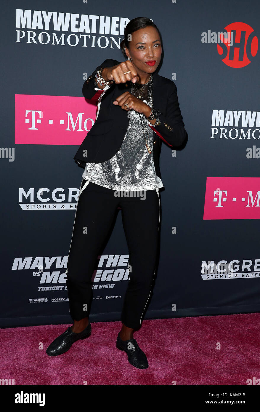 Mayweather vs McGregor Pre-Event VIP Party Red Carpet at T-Mobile Arena ...
