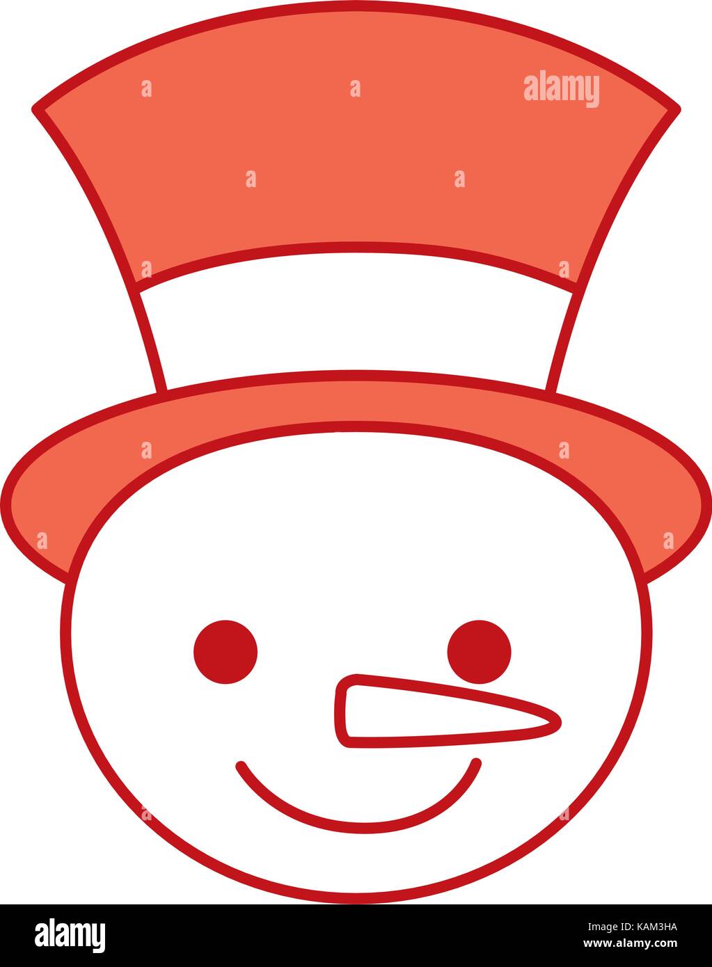 christmas snowman cartoon smile character winter Stock Vector Image ...
