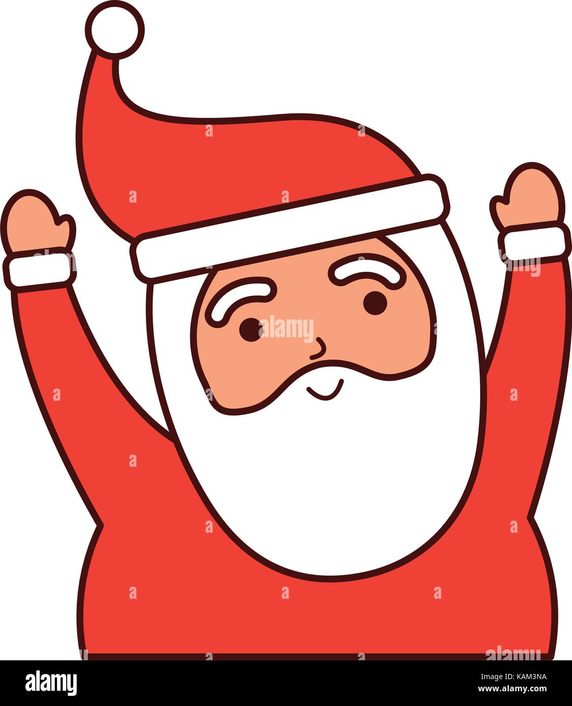 christmas happy santa claus arms up cheerful Stock Vector Image & Art ...