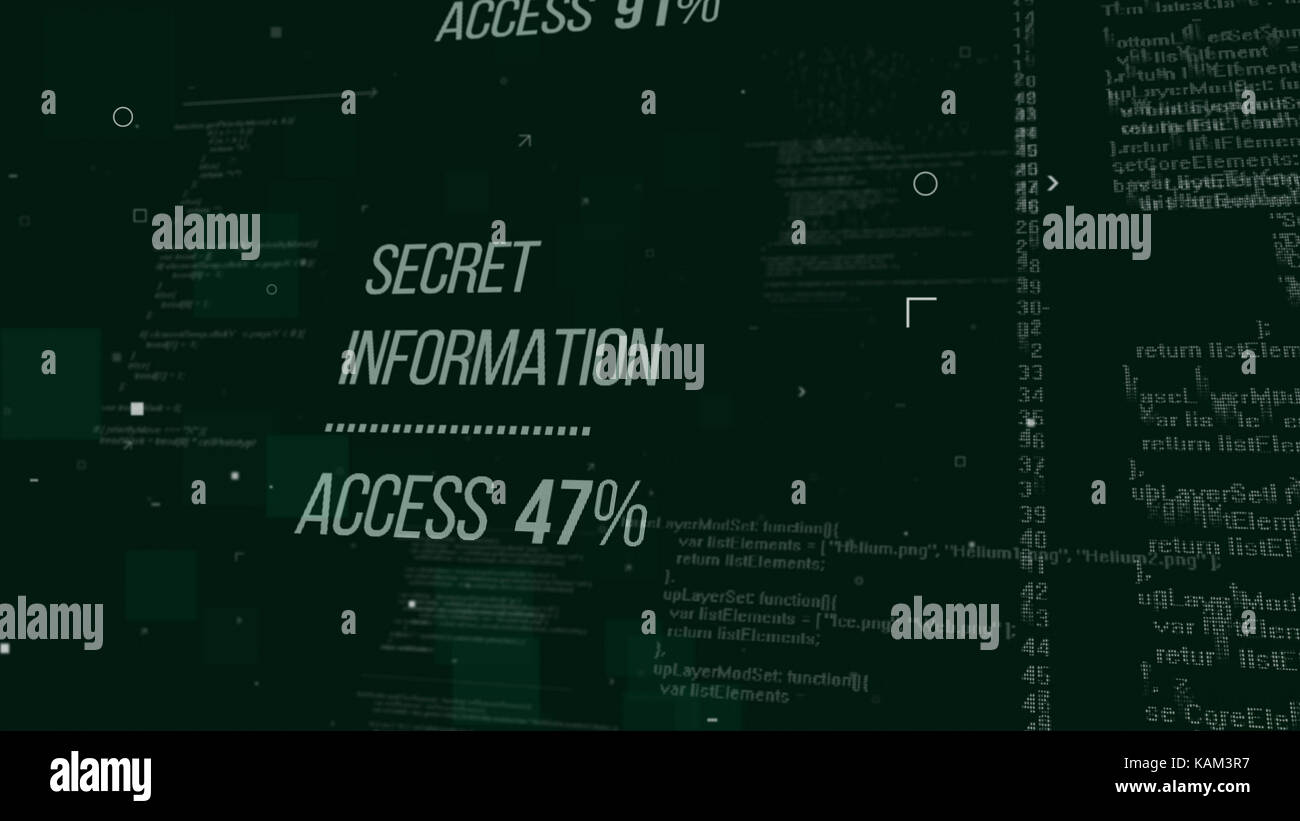 Impressive 3d illustration of hackers code with an inscription Secret ...