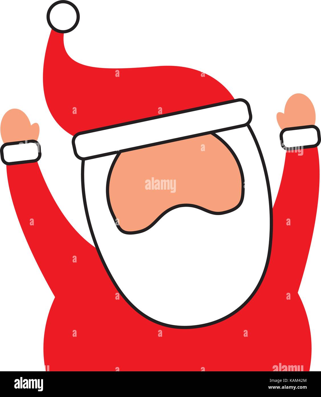 christmas happy santa claus arms up cheerful Stock Vector Image & Art - Alamy