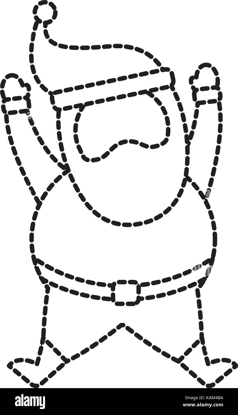 christmas happy santa claus jumping celebration Stock Vector Image ...