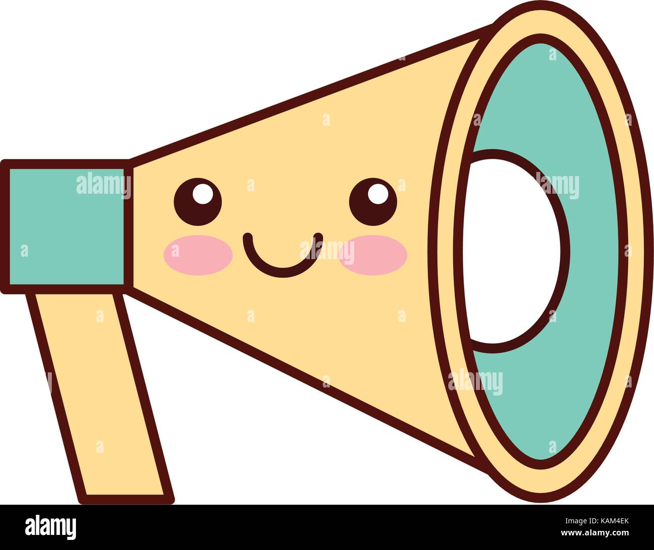 kawaii megaphone loudspeaker marketing cartoon Stock Vector Image & Art ...