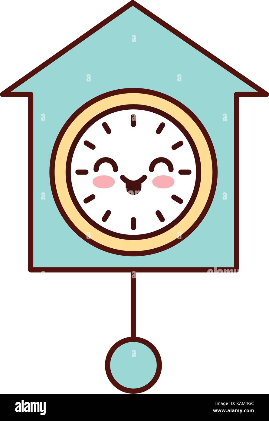 kawaii clock pendulum decoration office Stock Vector Image & Art - Alamy
